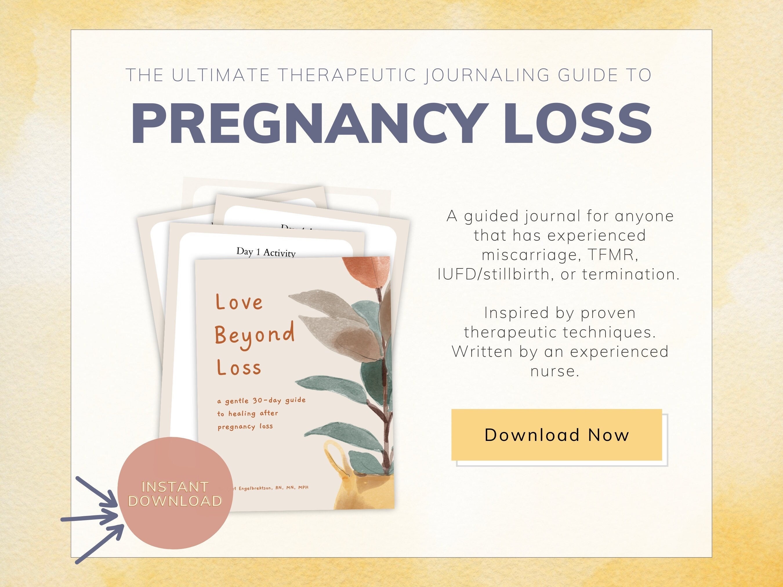 Printable Pregnancy Loss Therapeutic Journal, Trying to Conceive ...