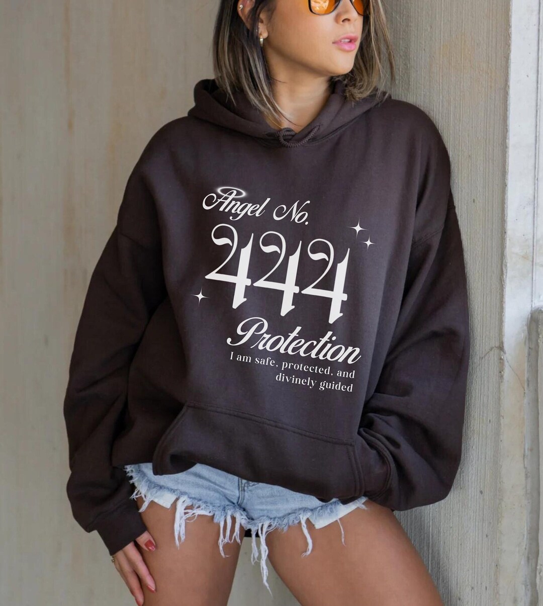 Angel Number Hoodie Downtown Girl Angel Aura Angel Numbers 444 - Etsy