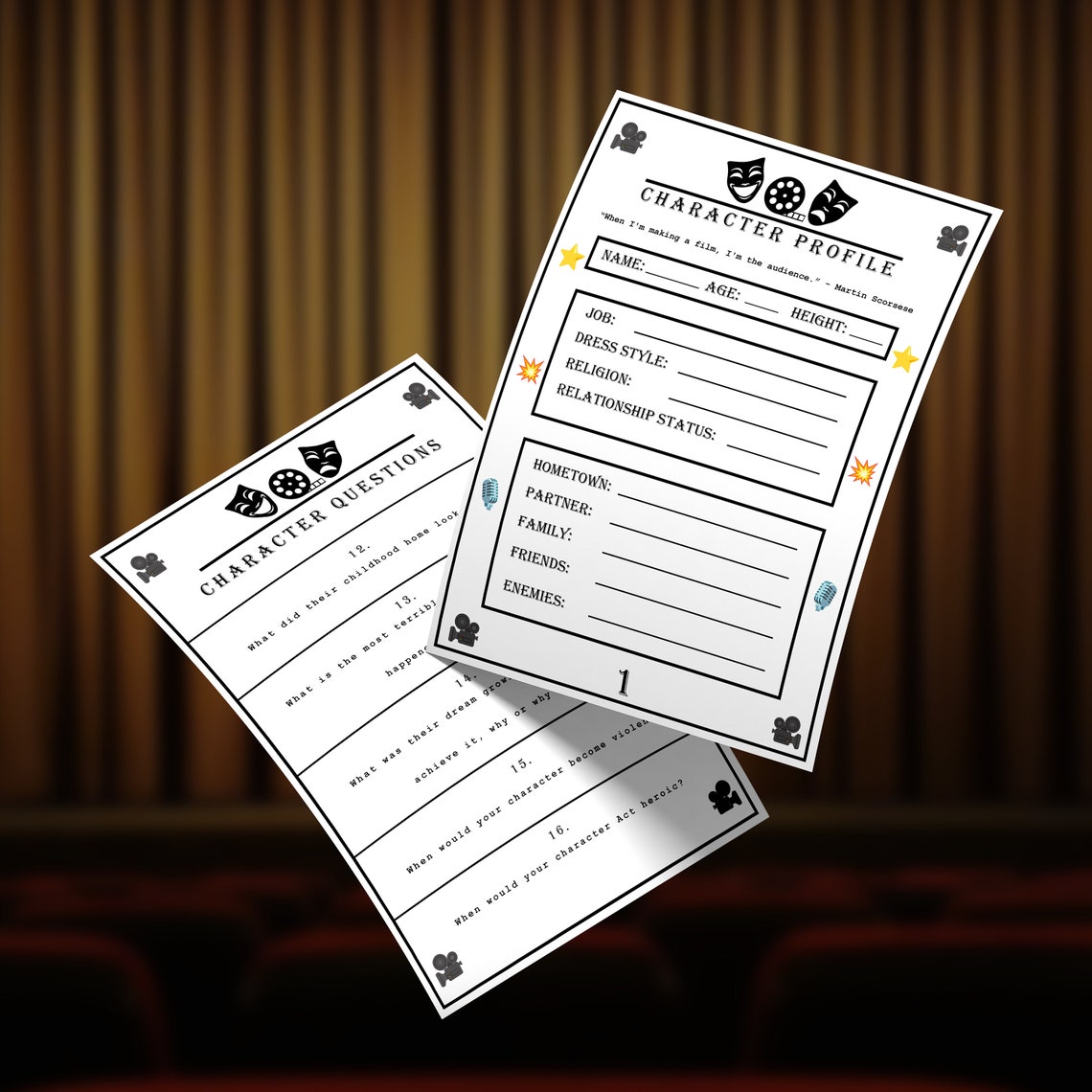 Story Character Sheet + FREE Character Development Question Sheets ...