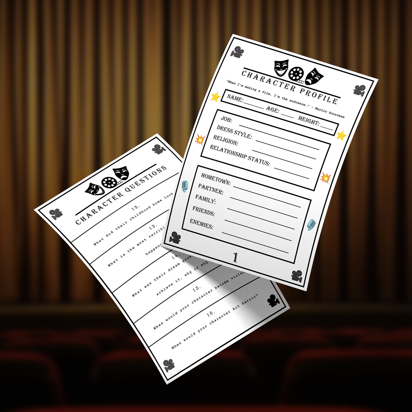 Story Character Sheet + FREE Character Development Question Sheets ...