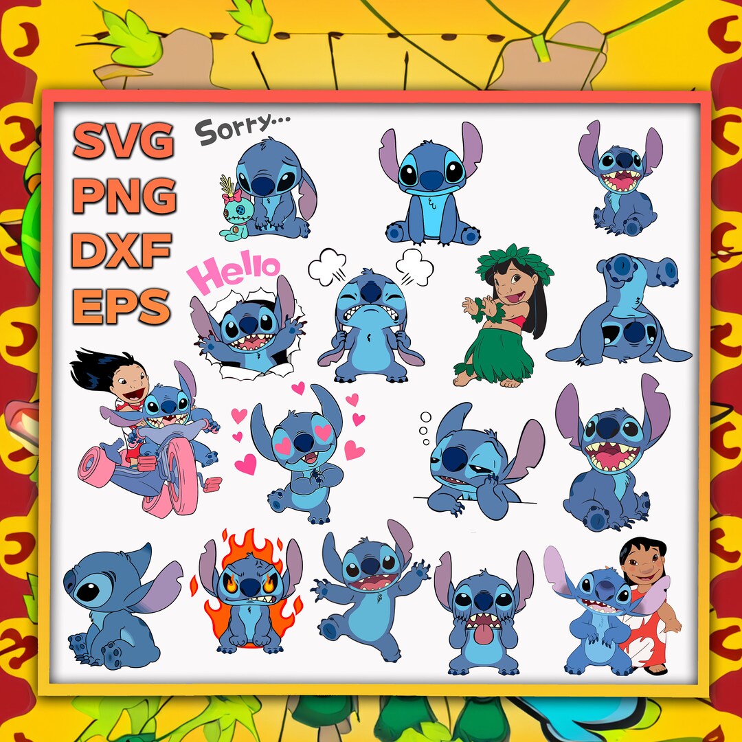 Bundle Lilo et Stich SVG Stitch SVG Stitch anniversaire - Etsy France