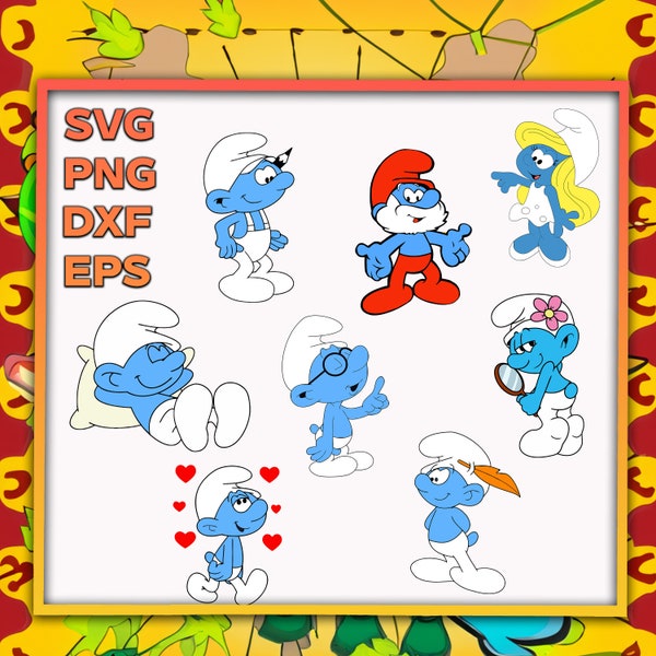 Smurfs Cricut - Etsy