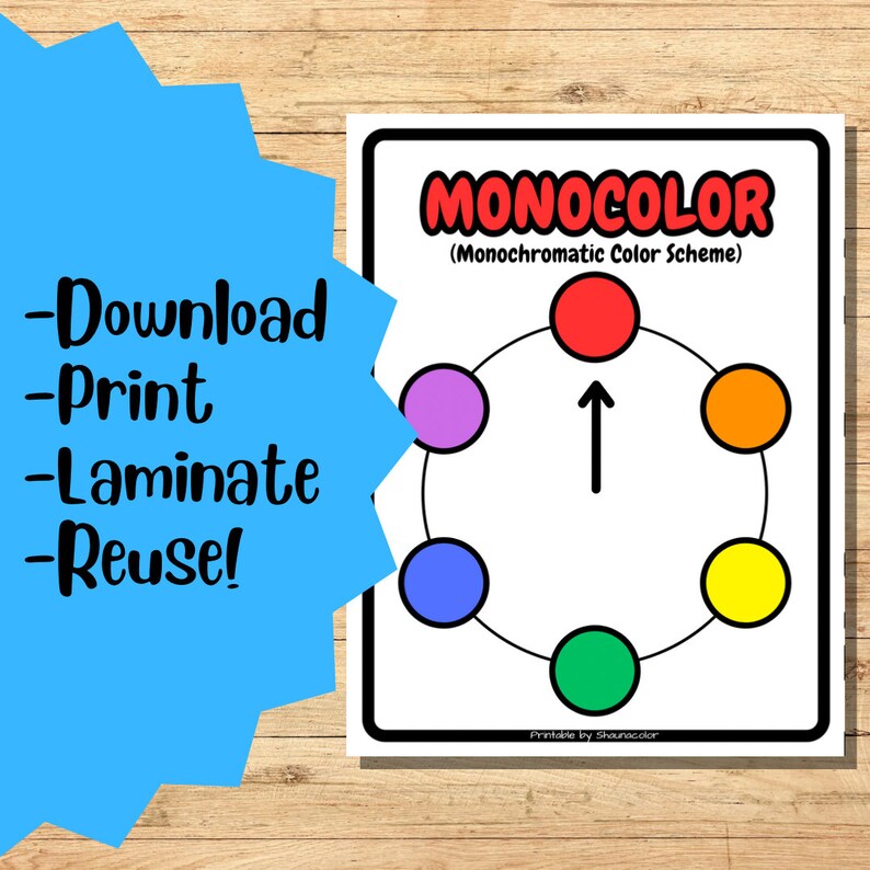 Color Theory Visual Aid Bundle for Classrooms, 9 Page Display Pack for ...