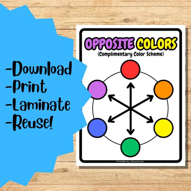 Color Theory Visual Aid Bundle for Classrooms, 9 Page Display Pack for ...