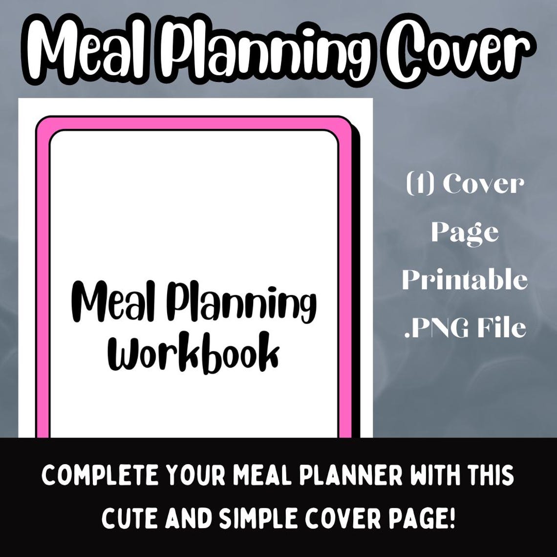 Complete Meal Planner, Designed for Visual Simplicity, 9 Pink Pages ...