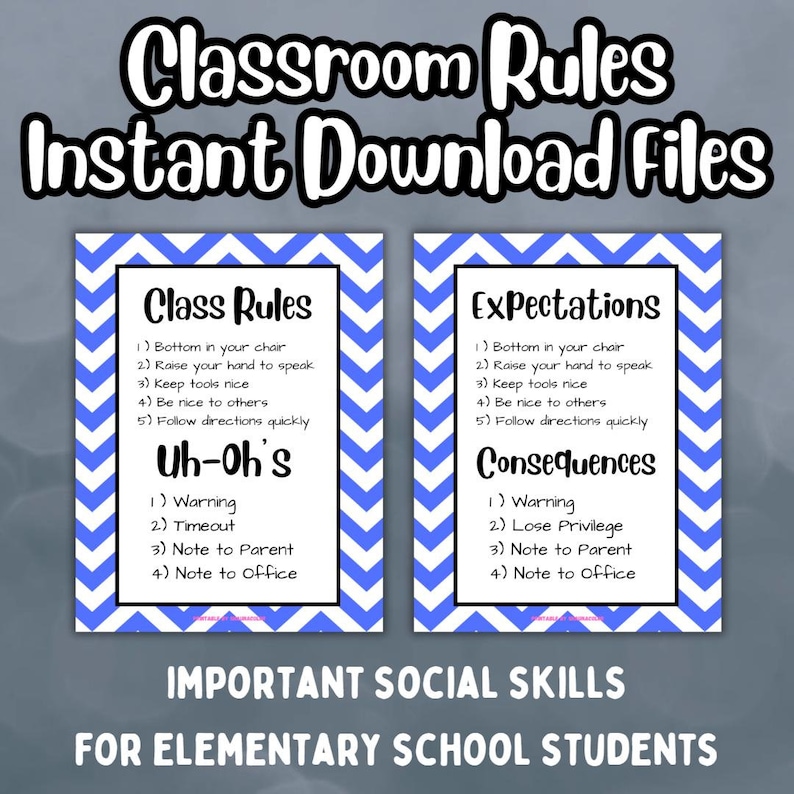 Classroom Expectations and Consequences for Elementary School Students ...