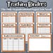 Teaching Binder Essentials, 8 Documents in Multiple Colors for Easy ...