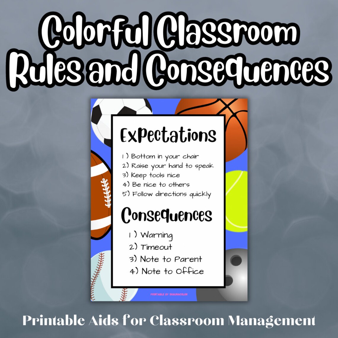 Class Rules and Consequences Bundle, Classroom Expectations Poster Pack ...