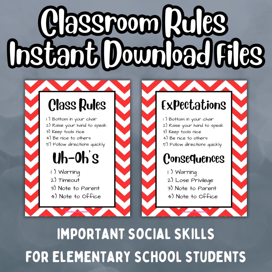 Classroom Expectations and Consequences for Elementary School Students ...