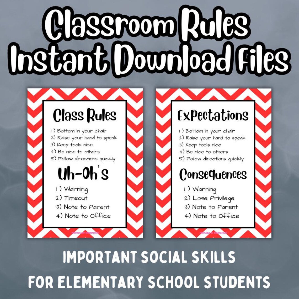 Classroom Expectations and Consequences for Elementary School Students ...