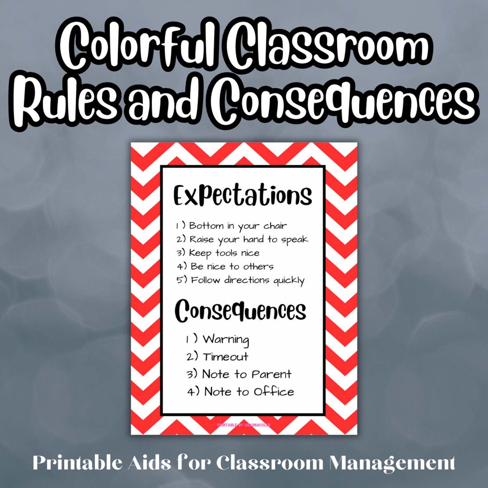 Class Rules and Consequences Bundle, Classroom Expectations Poster Pack ...