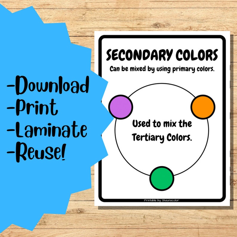 Color Theory Visual Aid Bundle for Classrooms, 9 Page Display Pack for ...