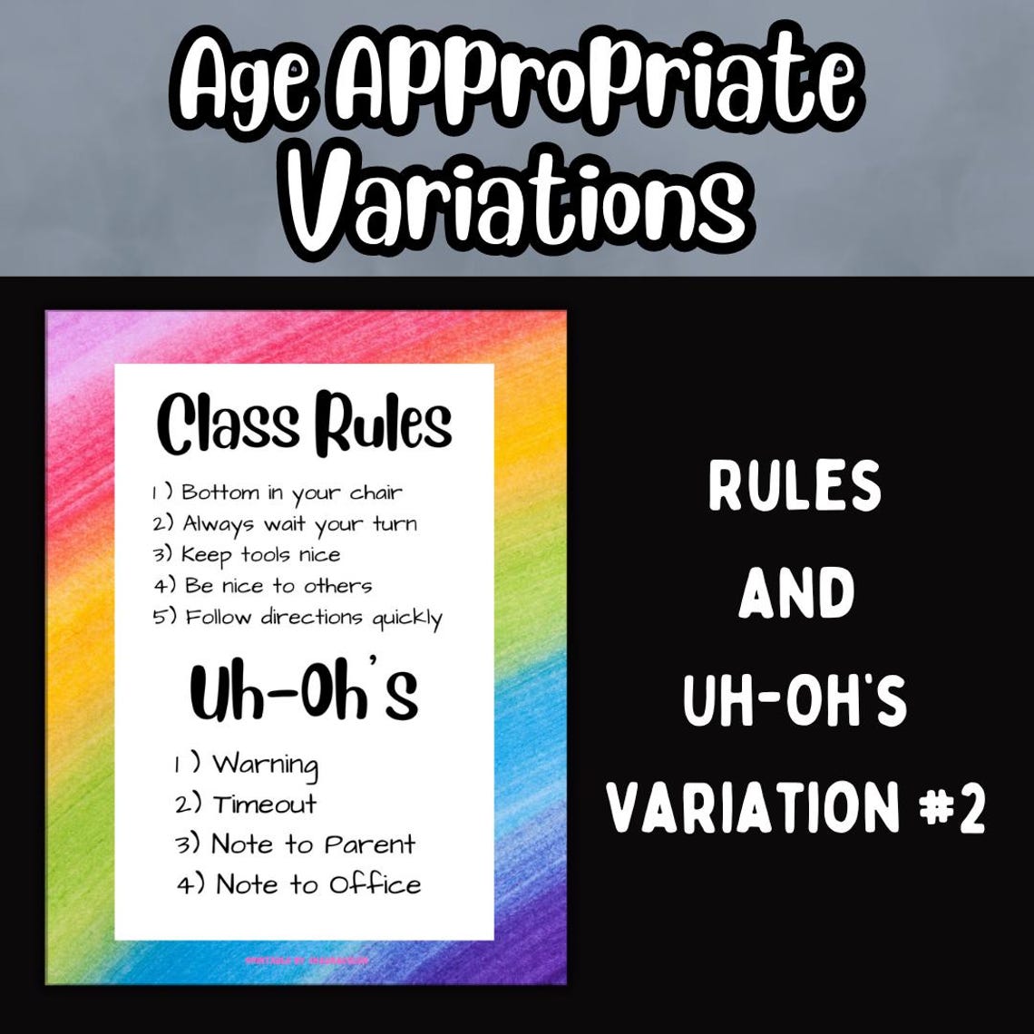 Class Rules Poster, Behavior Management for Kids, Teacher Hacks for ...