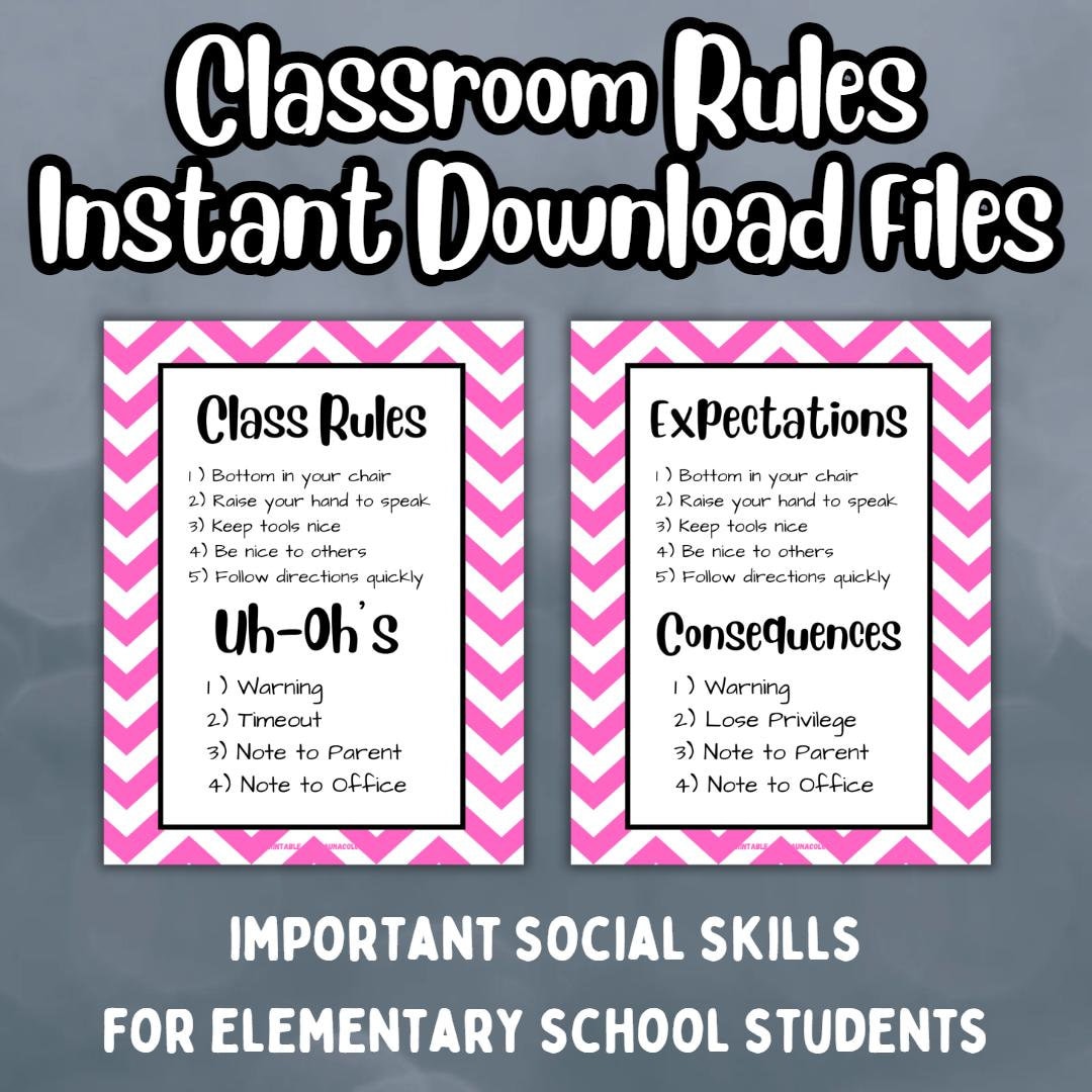 Classroom Expectations and Consequences for Elementary School Students ...
