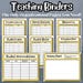 Teaching Binder Essentials, 8 Documents in Multiple Colors for Easy ...