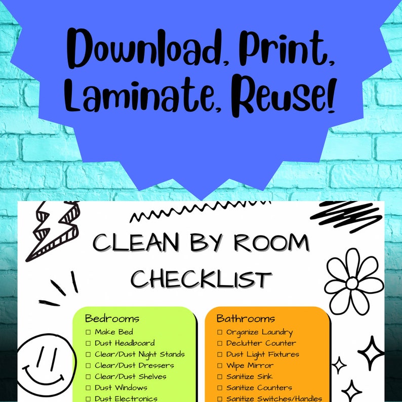 Cleaning Routine Checklist for Max Efficiency, Room by Room ...
