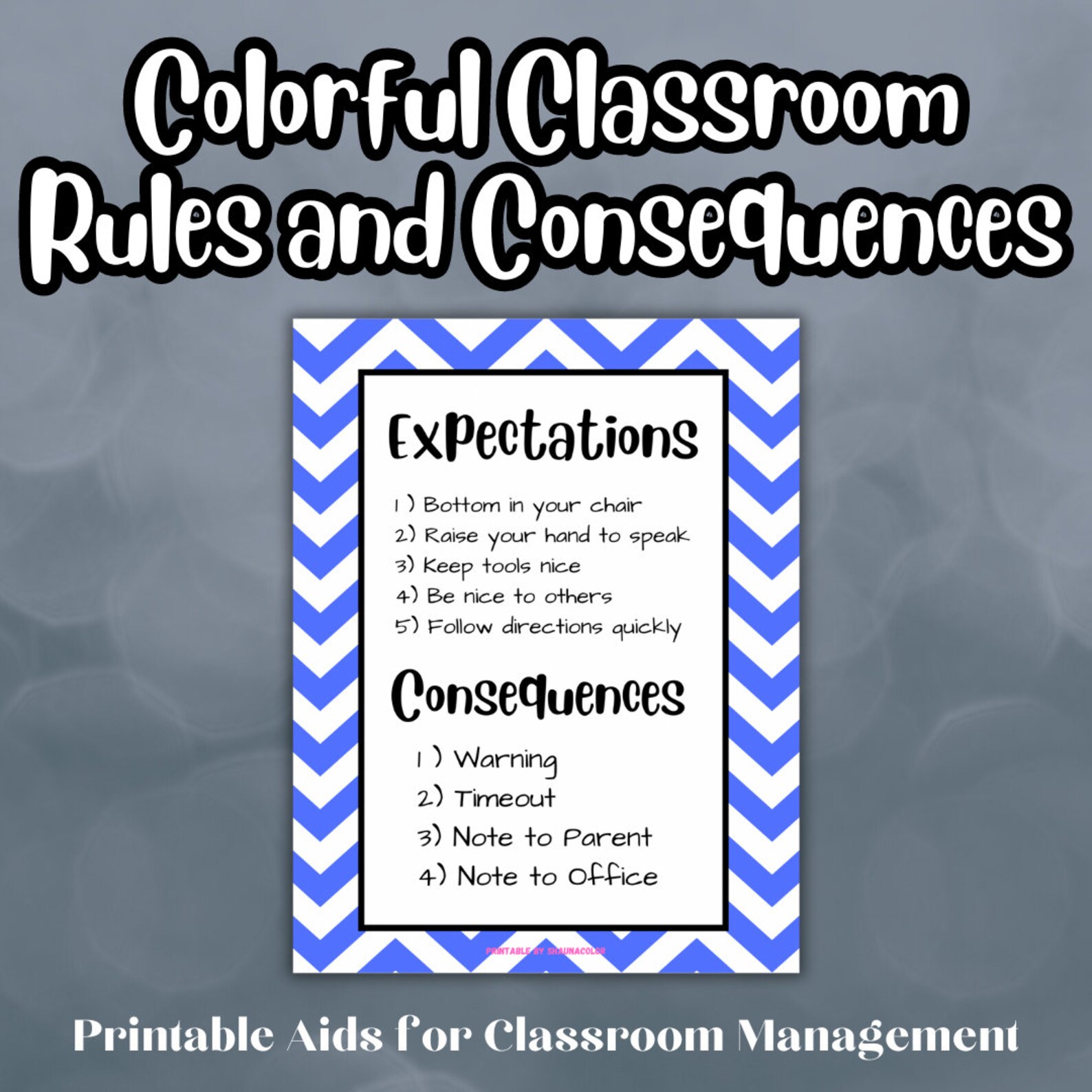 Class Rules and Consequences Bundle, Classroom Expectations Poster Pack ...