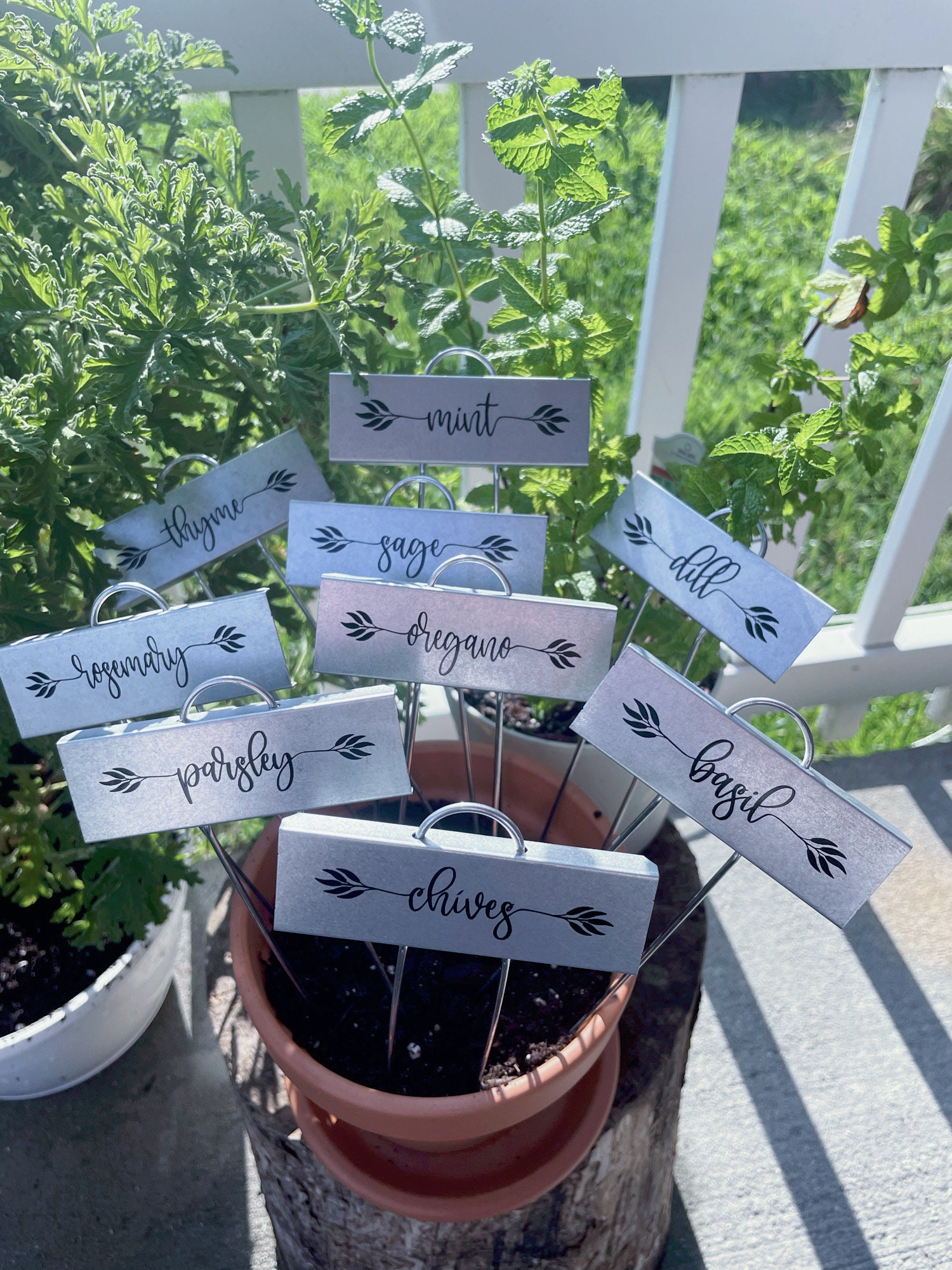 Plant Labels, Herb Labels, Garden Plant Labels, Metal Plant Labels ...