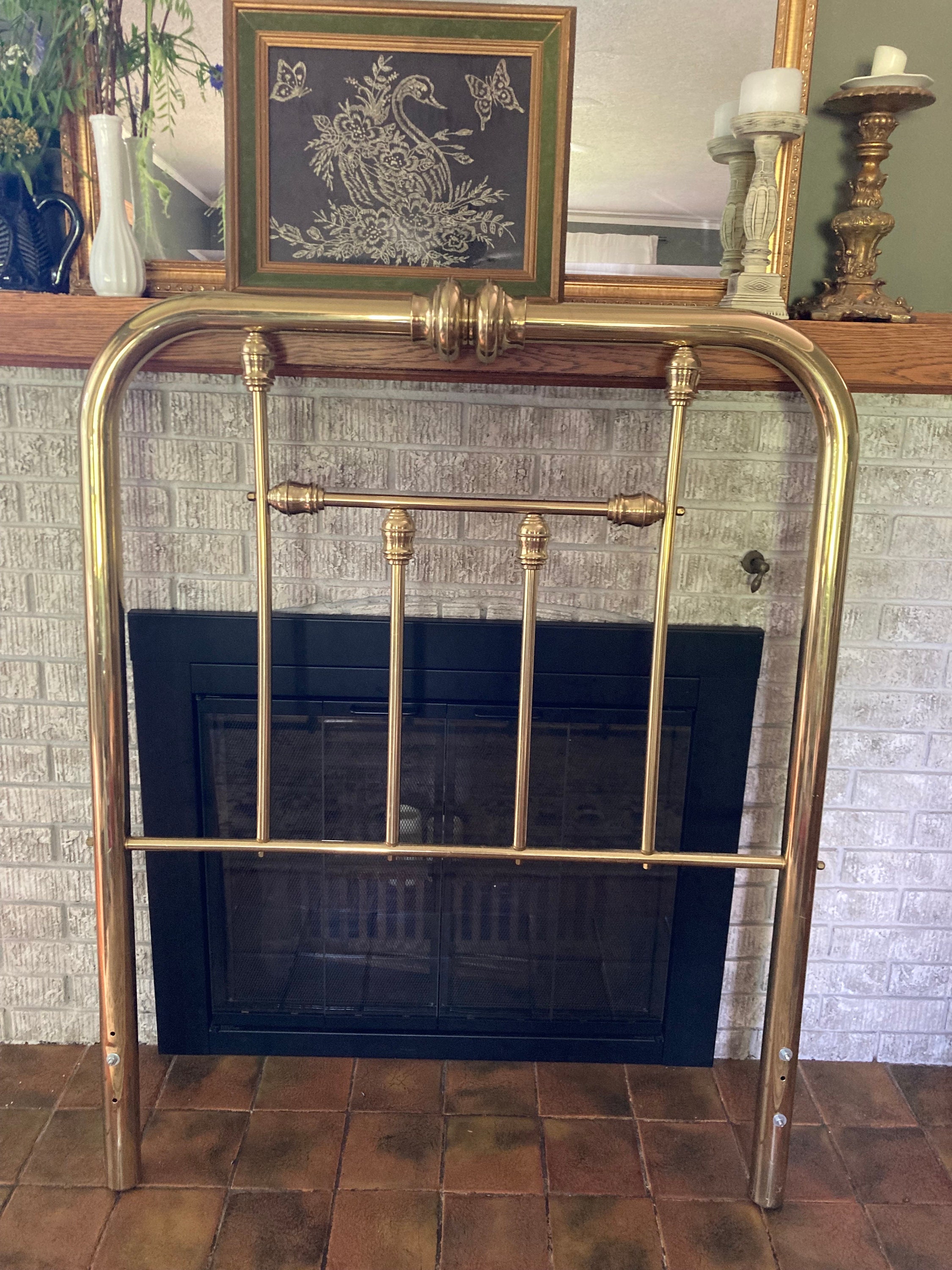 Solid brass headboard queen store
