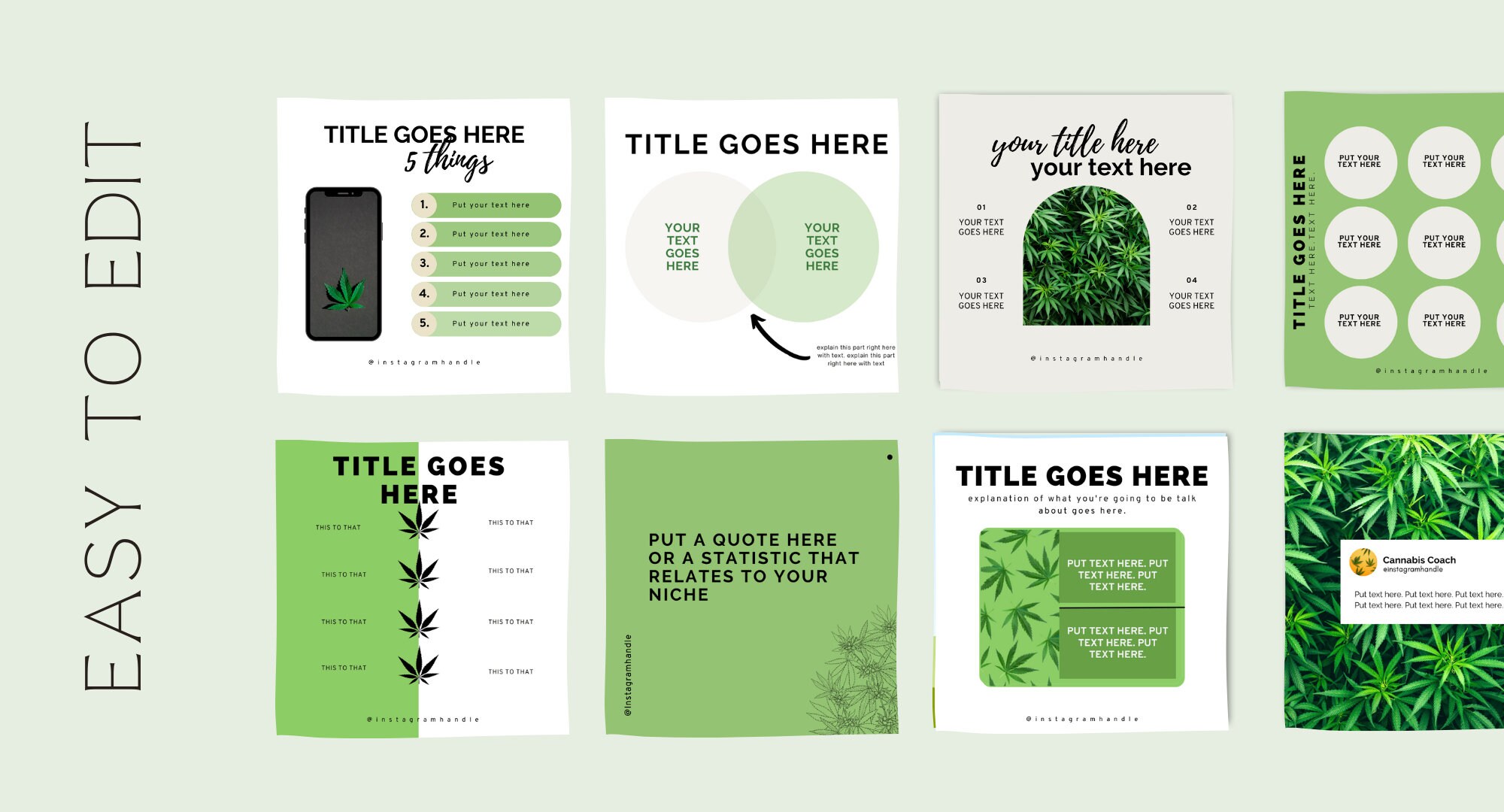 25 Social Media Cannabis Templates, Customizable Canva Template - CBD ...