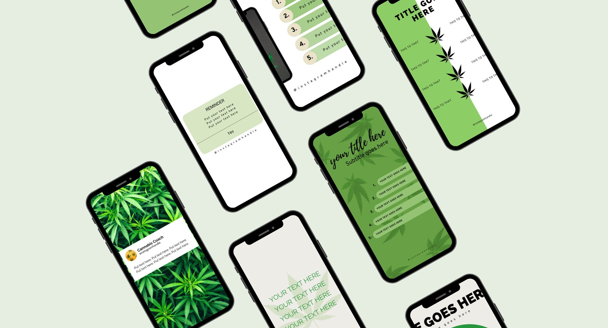 25 Social Media Cannabis Templates, Customizable Canva Template - CBD ...