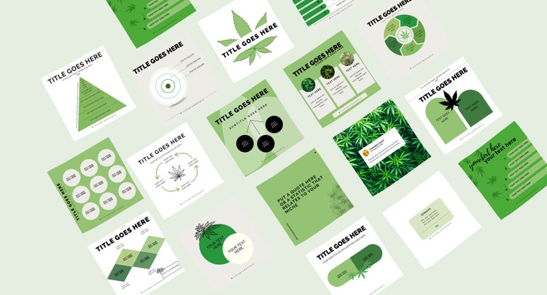 25 Social Media Cannabis Templates, Customizable Canva Template - CBD ...
