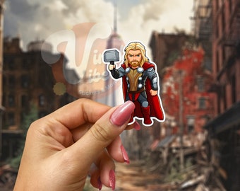 Fat Thor Vinyl Sticker - Etsy