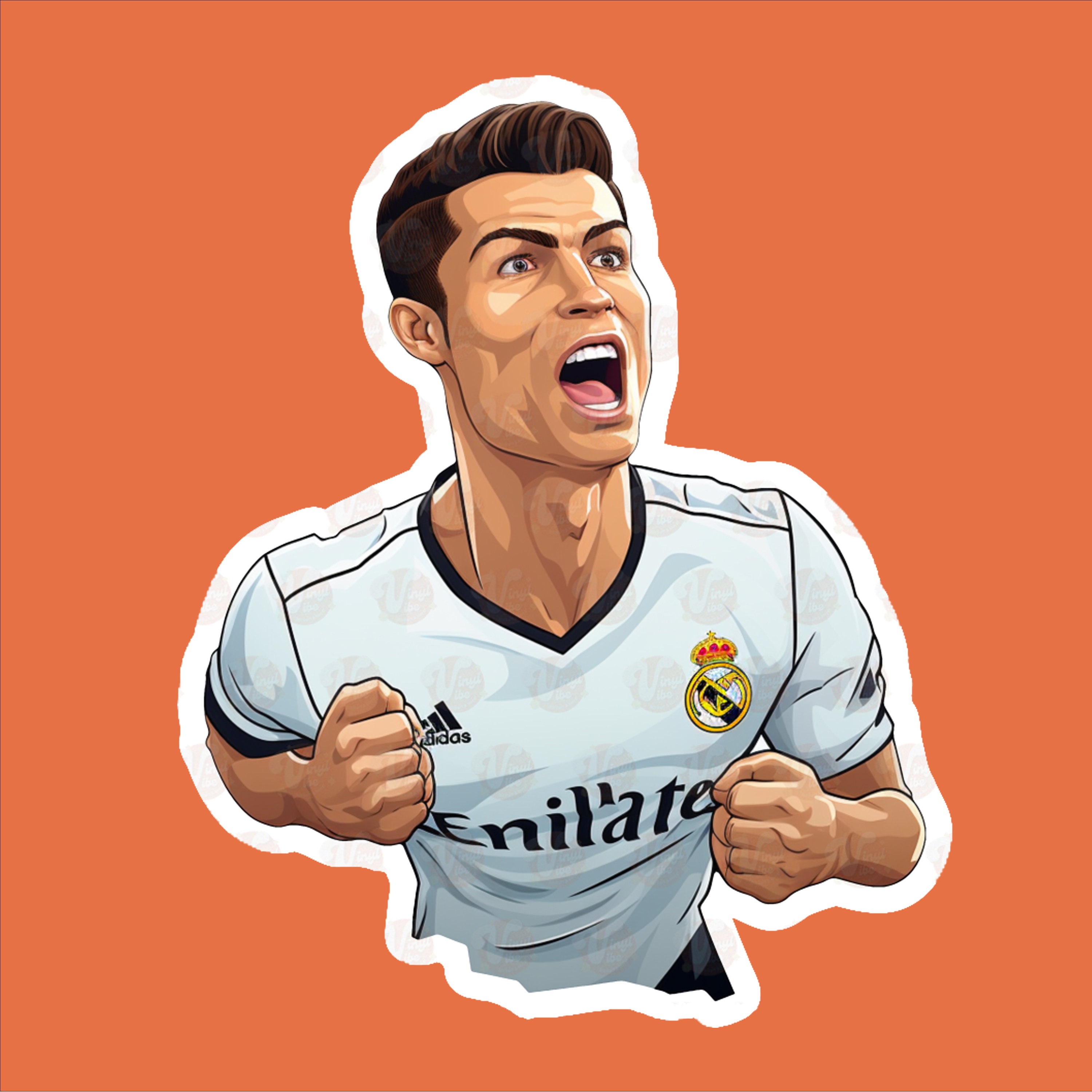 CR7, Cristiano Ronaldo, Vinyl Sticker - Etsy