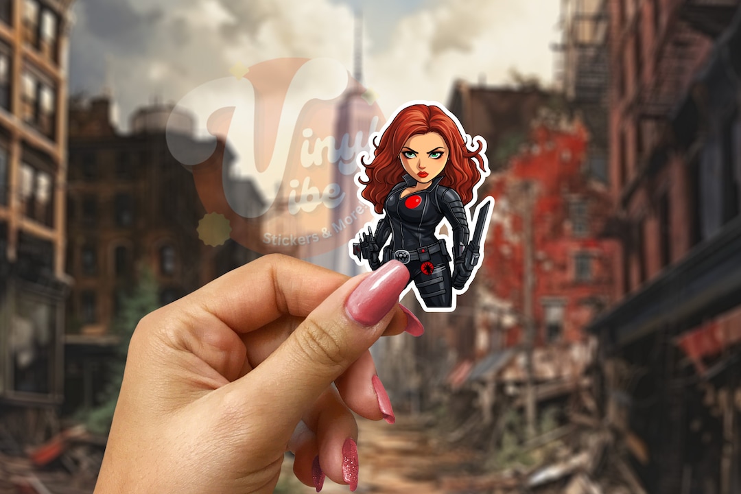 Black Widow Vinyl Sticker - Etsy