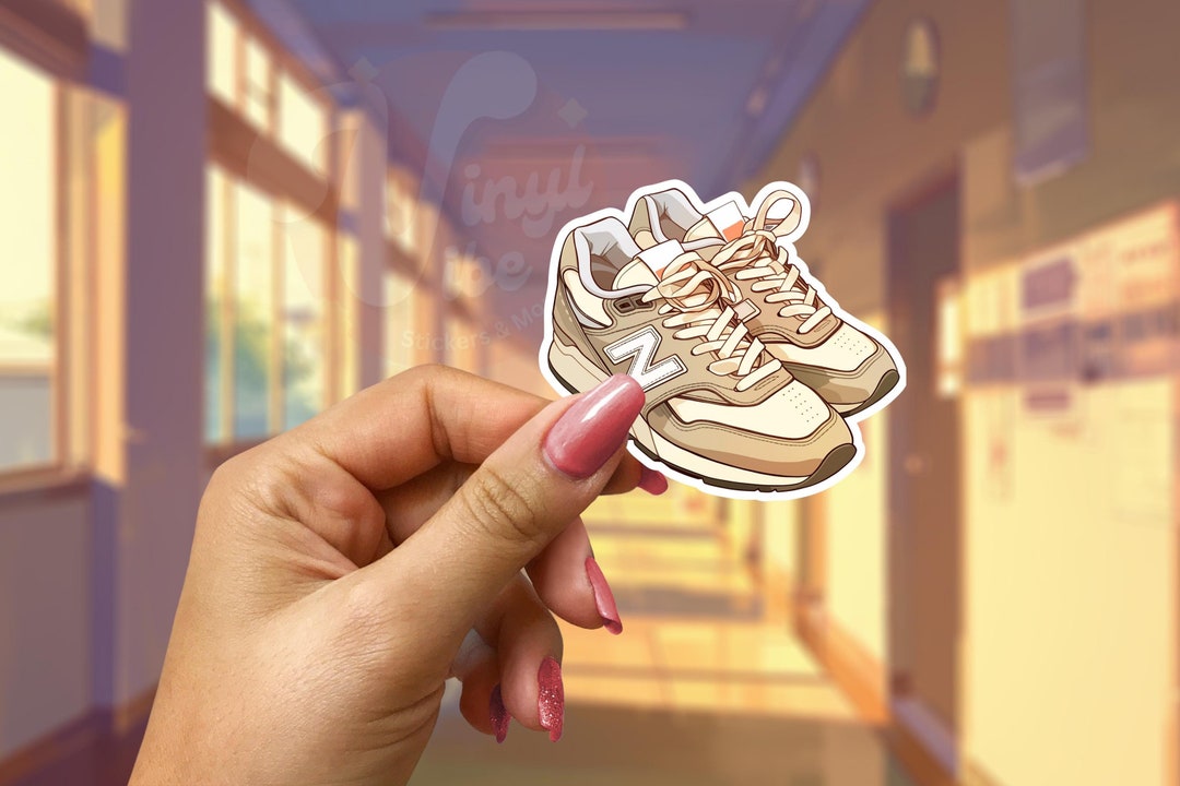 New Balance Beige Neutral Sneakers Vinyl Sticker - Etsy