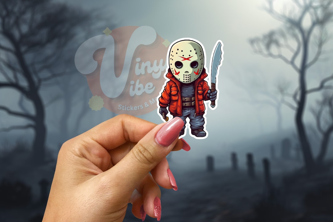Jason Voorhees, Friday the 13th, Halloween Vinyl Sticker - Etsy