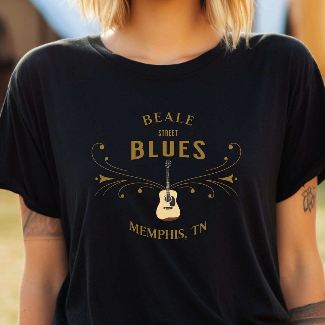 Beale Street Blues T-shirt, Memphis Music, Guitar Graphic Tee - Etsy