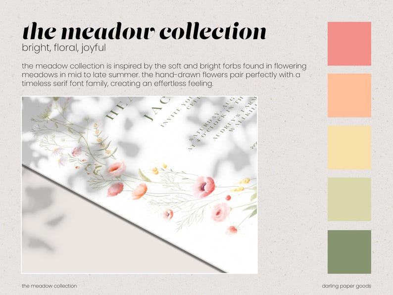 MEADOW - Welcome Sign! Downloadable Watercolor Wildflower Wedding ...