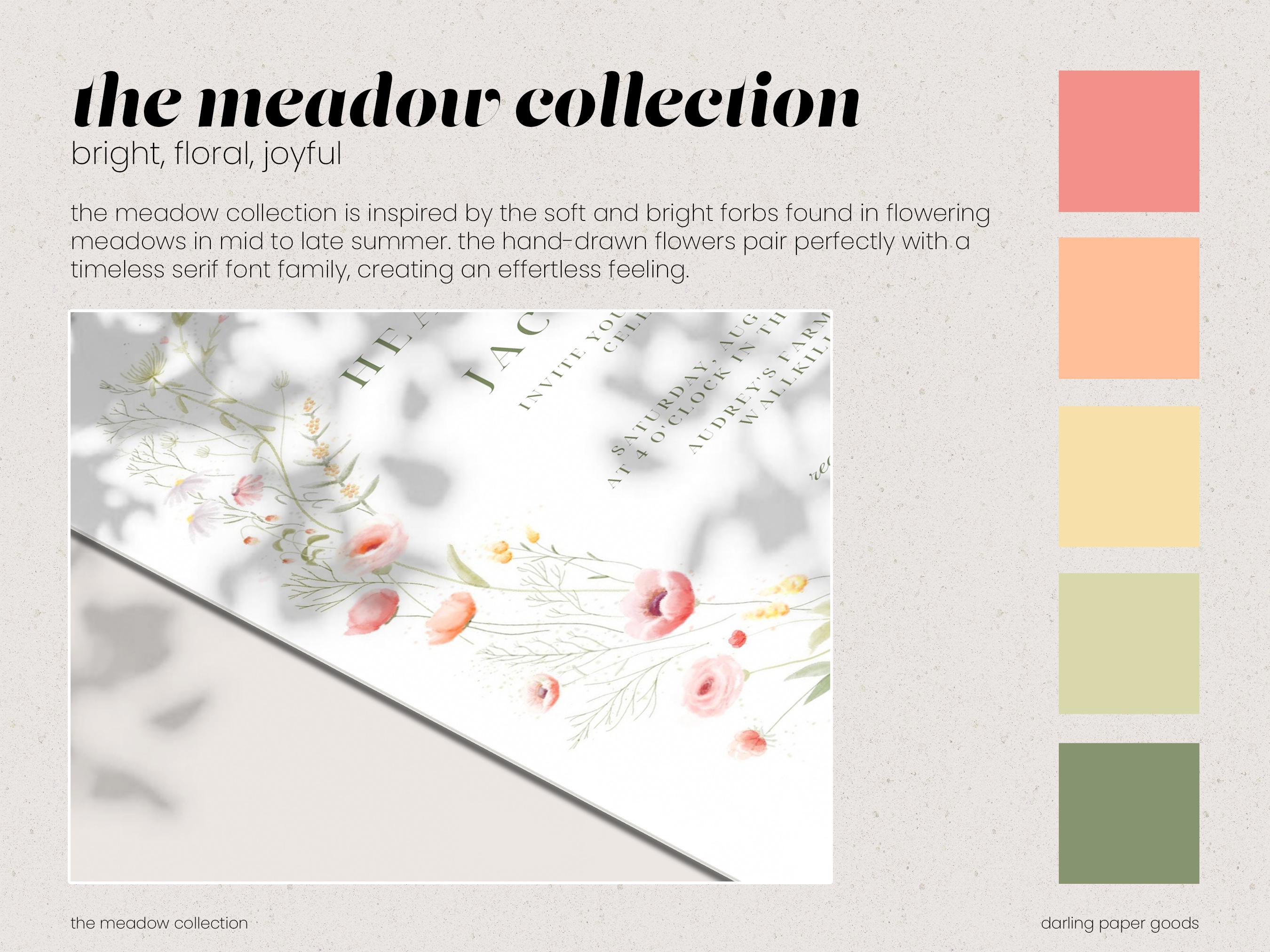 MEADOW - Welcome Sign! Downloadable Watercolor Wildflower Wedding ...