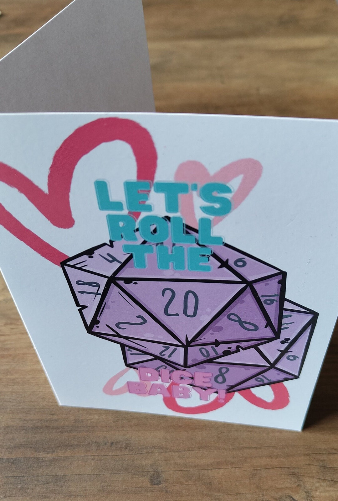 Let's Roll the Dice Valentine Card - Etsy
