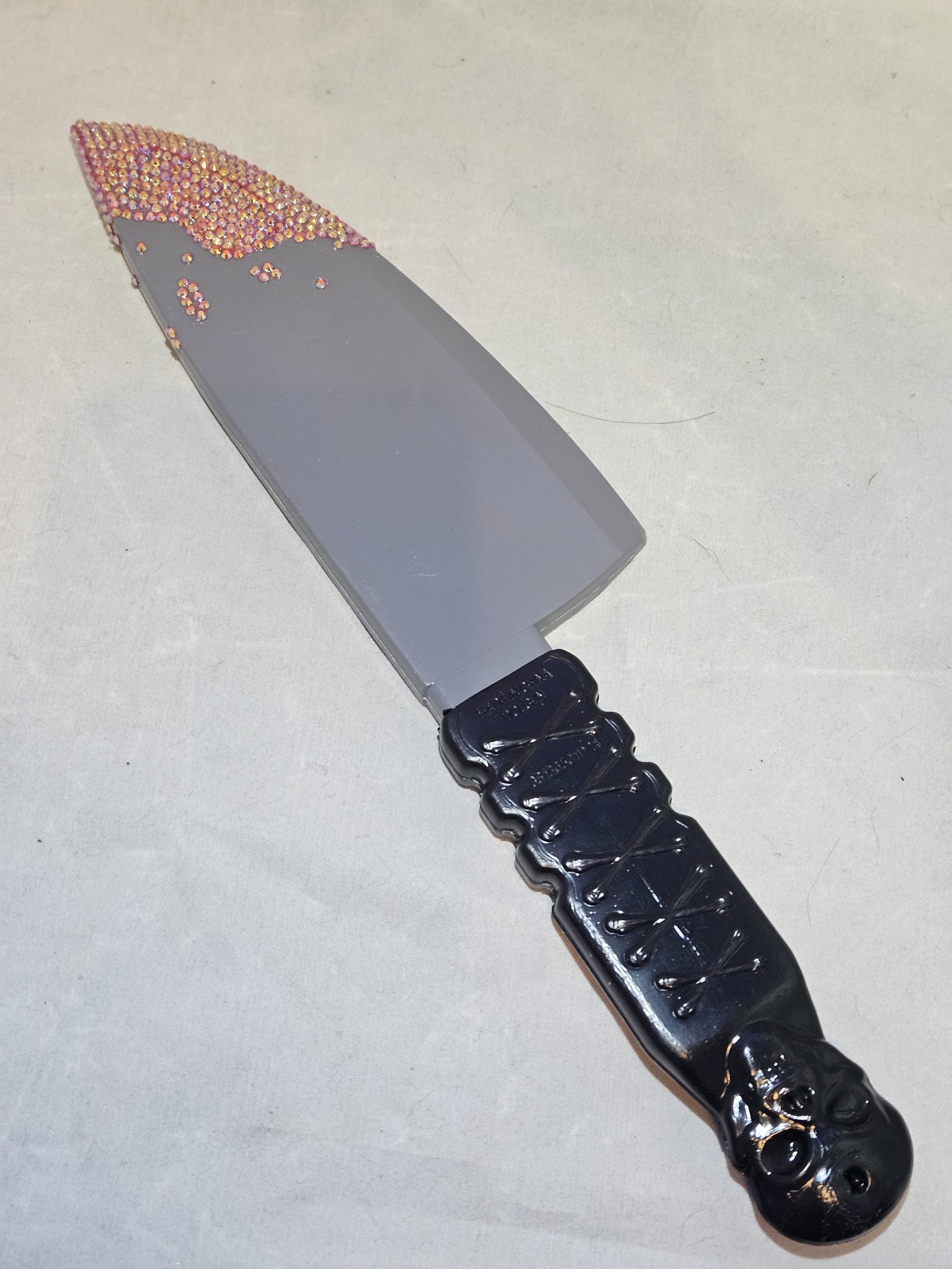 Bedazzled Blood-splatter Halloween Knife - Etsy