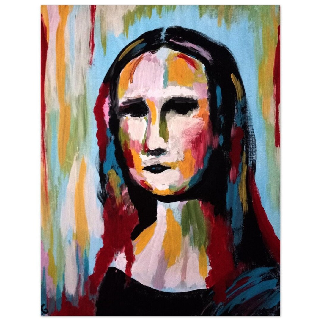 Abstract Wall Art Print Mona Lisa - Etsy
