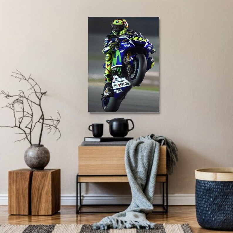 Valentino Rossi 2021 Moto GP Canvas Panel Print Poster Wall Art ...