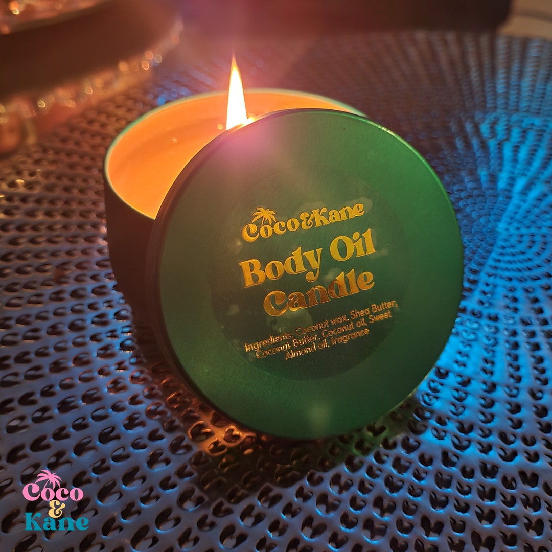 BODY SERUM CANDLE, Body Oil Candle, Massage Candle, Shea Butter, Cocoa ...