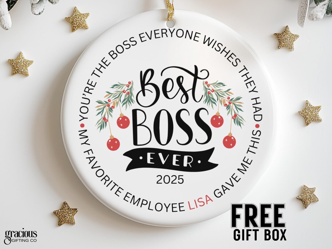 Boss Christmas Ornament Personalized Christmas Gift for Boss, Gifts for ...