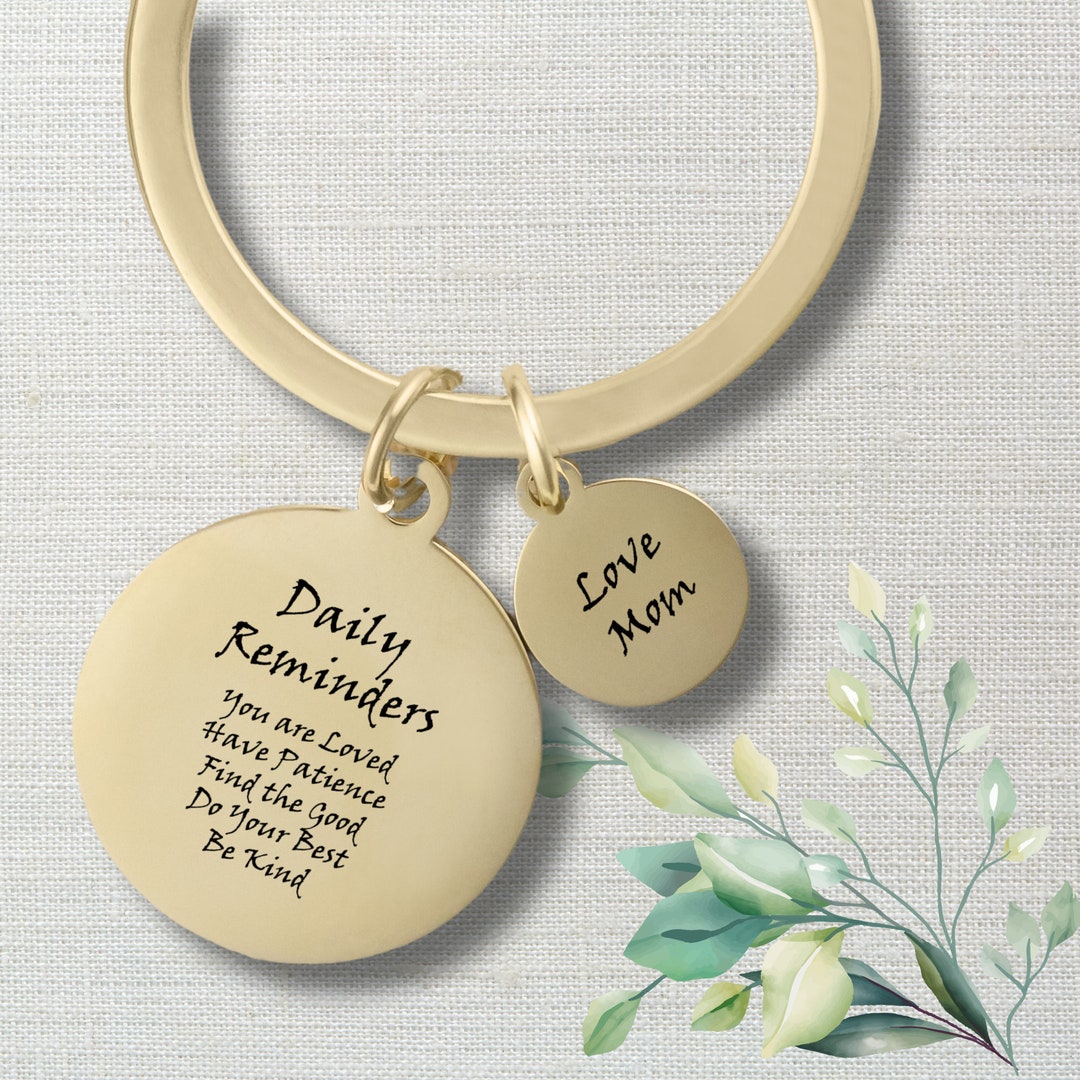 Positive Reminder Keychain Gift for Her, Inspirational Affirmation Gift ...