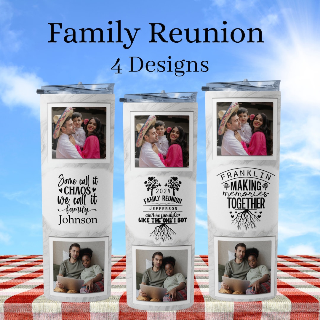 Families Reunion Favors Custom Photo Tumbler Reunion Keepsake Family ...