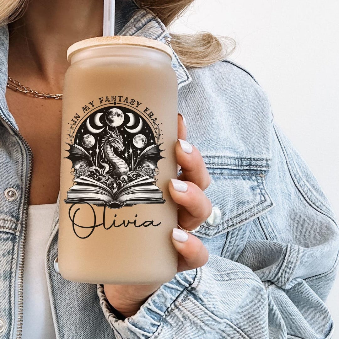 Fantasy Era Reader Glass Tumbler Personalized Romance Reader Tumbler ...