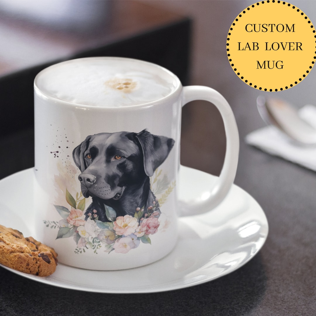 Personalized Black Lab Coffee Mug Gift for Mom, Labrador Gift, Black ...