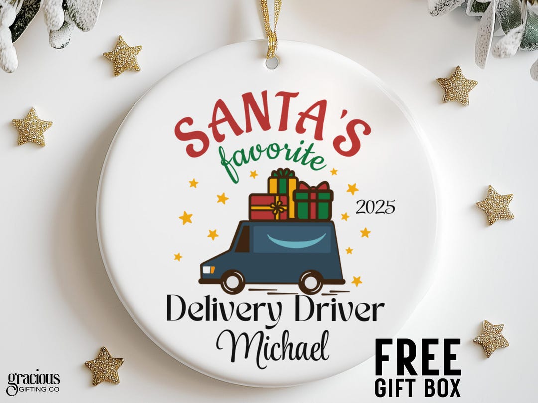 Personalized Delivery Driver Ornament, Holiday Delivery Driver Gift for ...