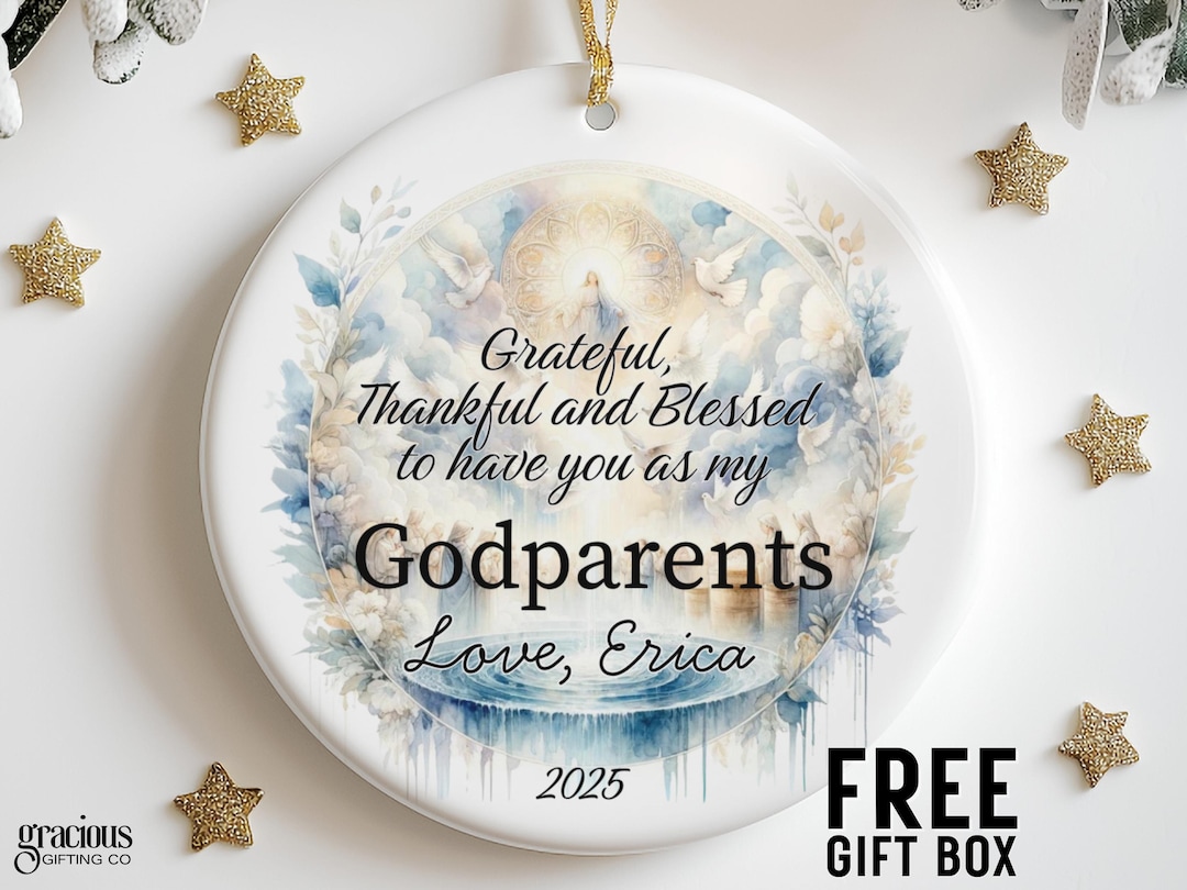 Custom Godparents Ornament Thank You Gift From Godchild Gift for ...