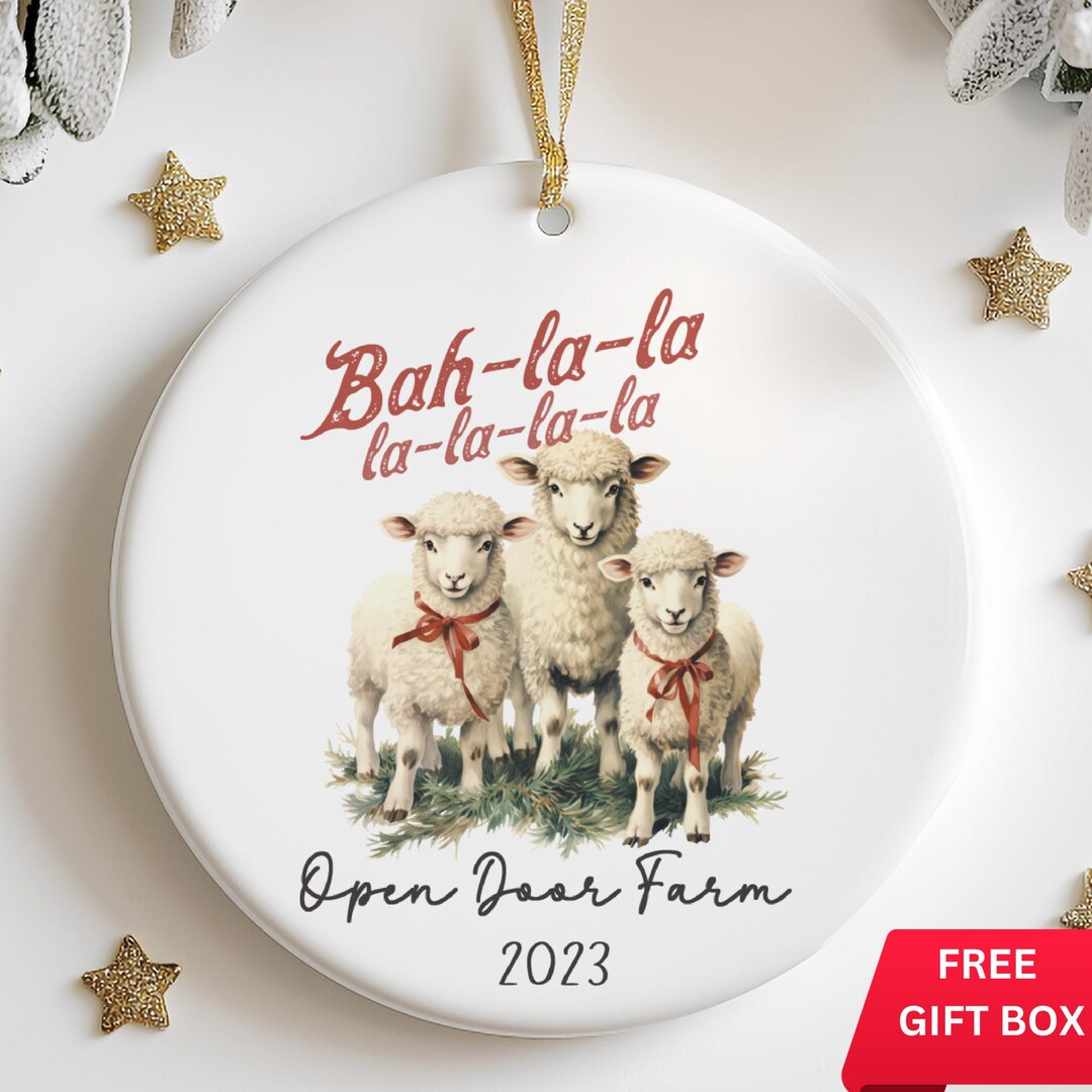 Sheep Ornament Bah-la-la Christmas Personalized Christmas Ornament for ...