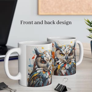 Owl Mug, Personalized Owl Mug Gift for Owl Lover, Custom Owl Coffee Cup ...
