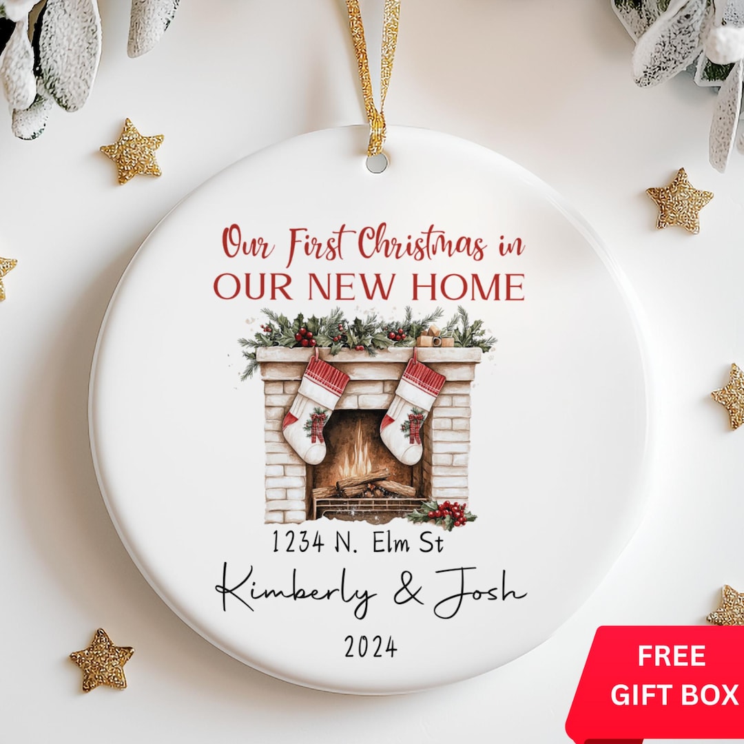 Custom First Christmas in Our New Home Ornament, Personalized Our New ...