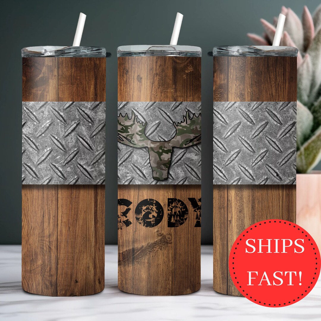 Custom Moose Tumbler for Men Gift for Dad, Camo Moose to Go Cup ...